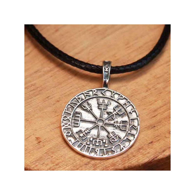 Collier Viking Thorin médaillon pentacle de Jupiter en argent