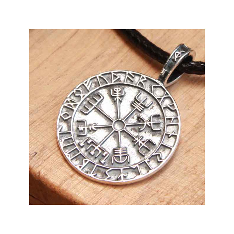 Collier Viking Thorin médaillon pentacle de Jupiter en argent