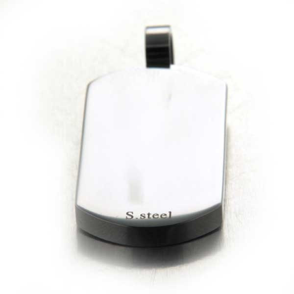 Pendentif "Black Hacker" en acier noir