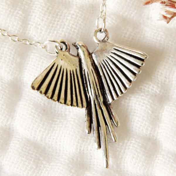 Collier fin Phoenix en argent massif