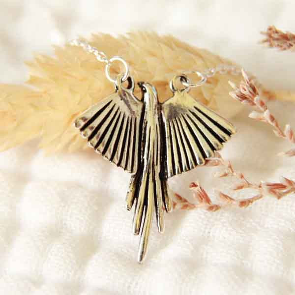 Collier fin Phoenix en argent massif